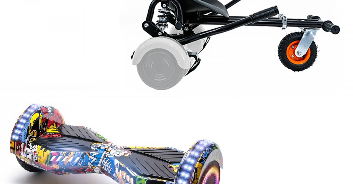 Pachet Hoverboard 6.5 inch cu Scaun cu Suspensii, Transformers HipHop ...