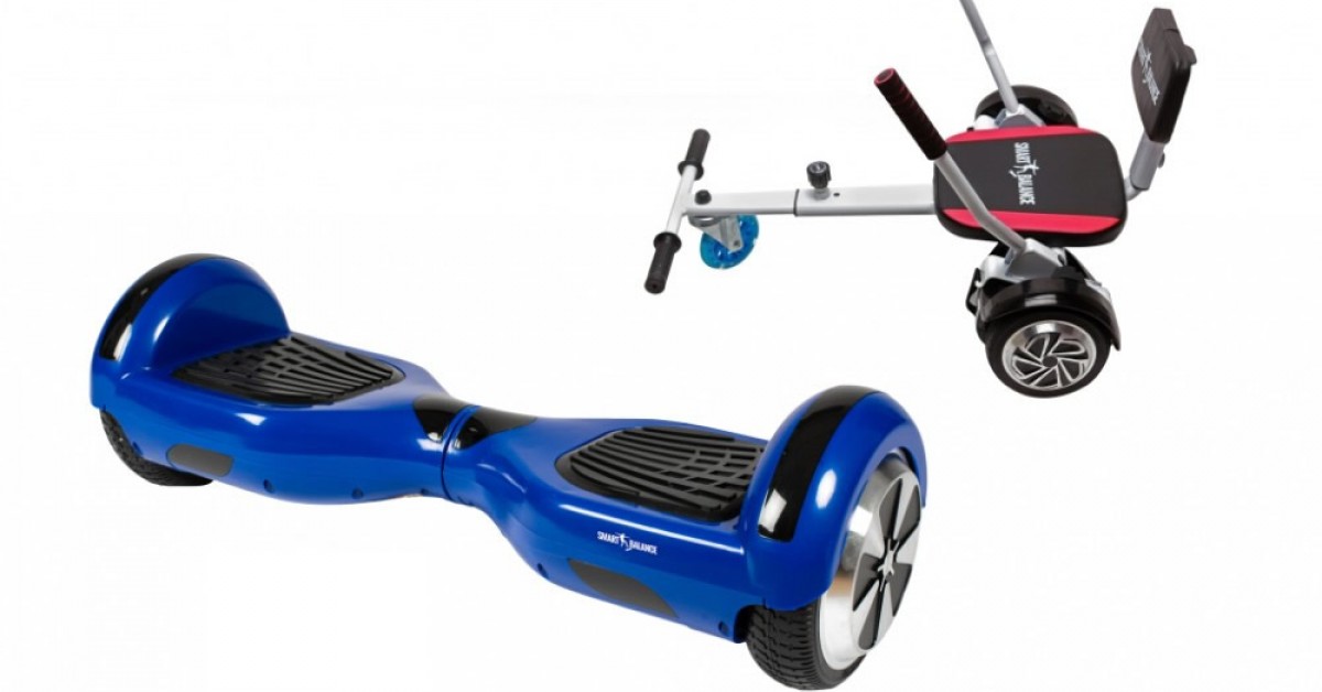Pachet Hoverboard cu Scaun Smartbalance™, Regular Albastru, roti 6.5 ...