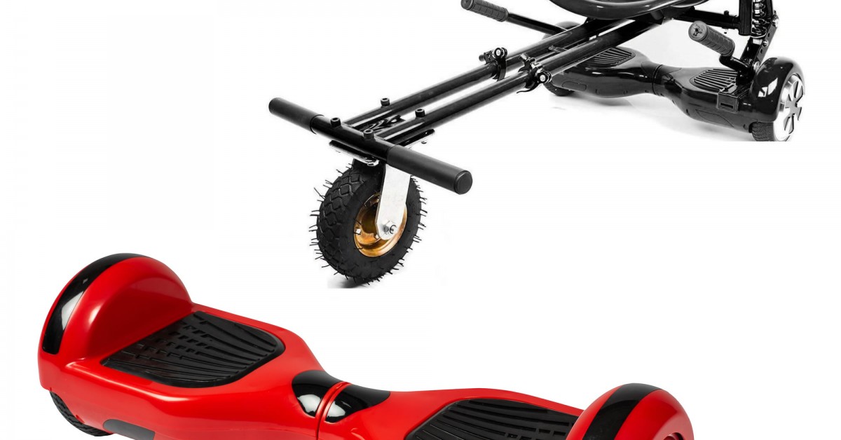 Set Hoverboard cu Scaun, Hoverkart Negru cu Suspensii Duble, Boxe ...