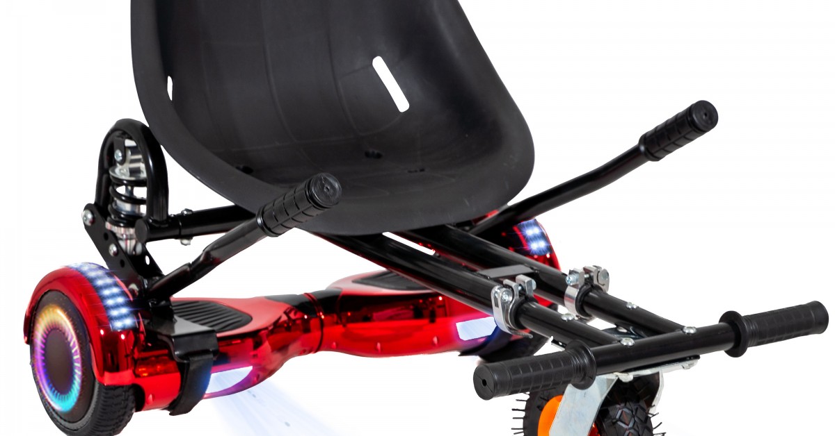 Pachet Hoverboard 6.5 inch cu Scaun cu Suspensii, Regular ElectroRed ...