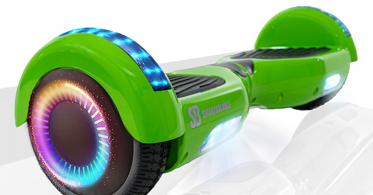Hoverboard 6.5 inch, Regular Green PRO, Autonomie Extinsa, Smart Balance
